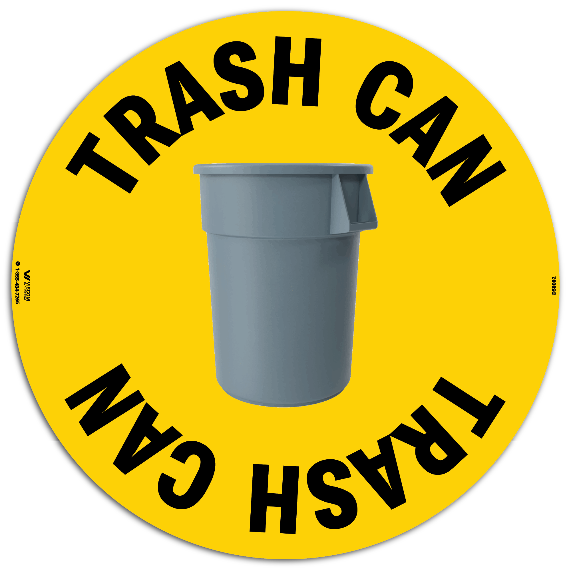 Slip-Rated Floor Sign - Trash Can (Poly)