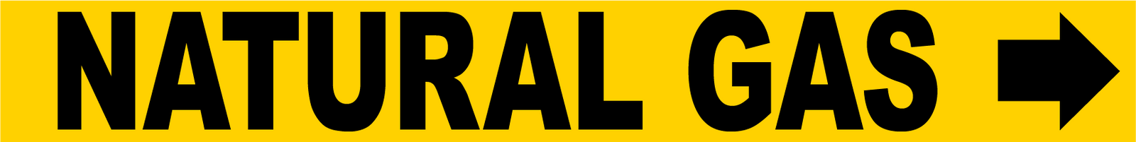Natural Gas Pipe Marking Label