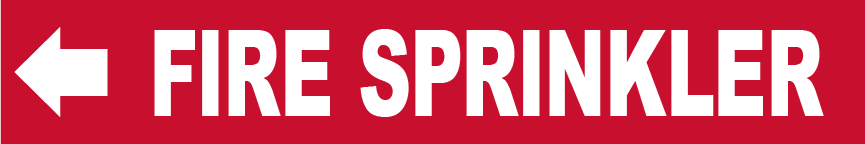 Fire Sprinkler Pipe Marking Label