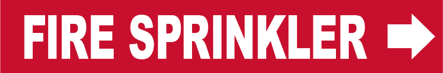 Fire Sprinkler Pipe Marking Label